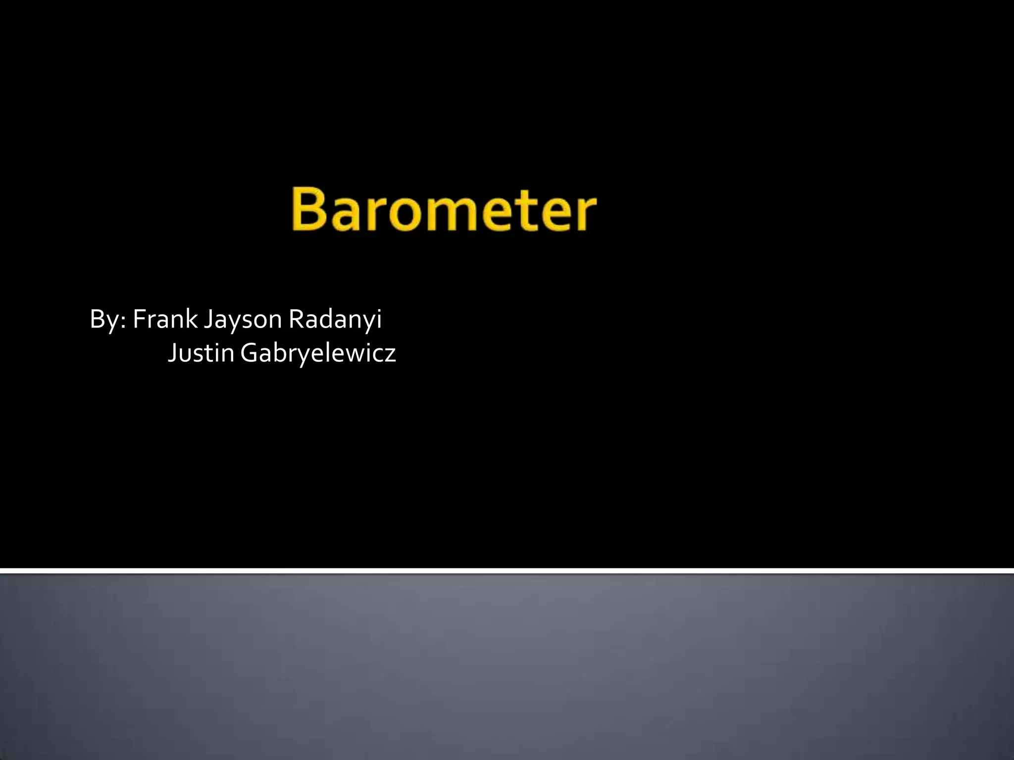 Barometer pr3 | PPT