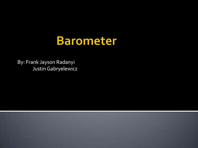 Barometer pr3 | PPT