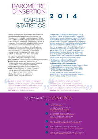 Barometre insertion gem 2014 | PDF | Professional School | Postgraduate Education