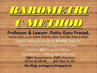 Barometric method 1 gp | PPT