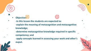Metacognition | PPTX