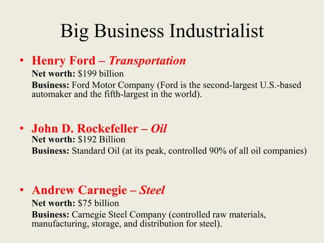 Robber Barons & Captains of Industry | PPTX | Business | Business and ...