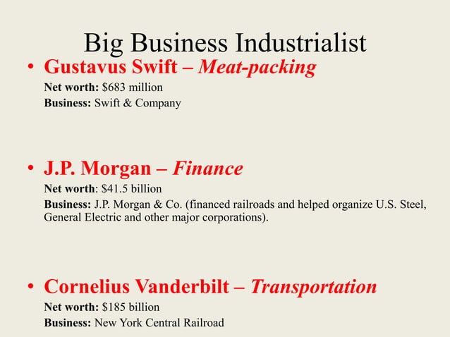 Robber Barons & Captains of Industry | PPTX | Business | Business and ...
