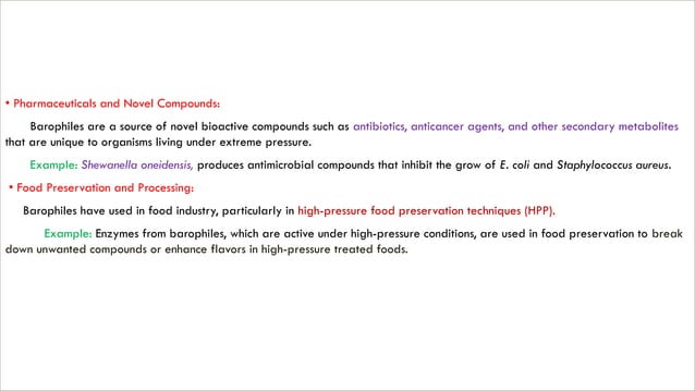 Barophiles or piezophile - (extremophile). pptx | PPTX | Biological ...