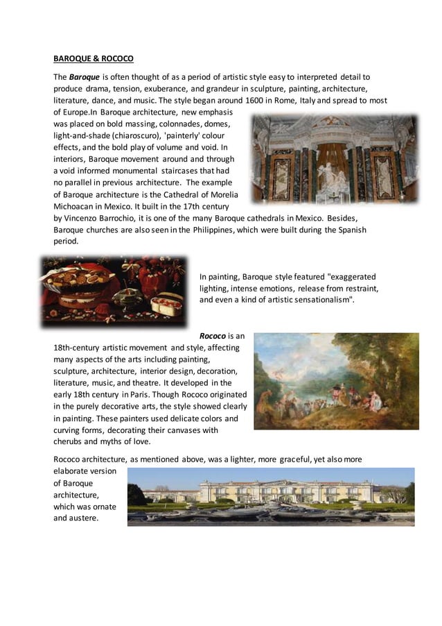 Baroque | DOCX | Fine Art