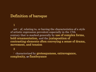 Baroque Period History | PPTX