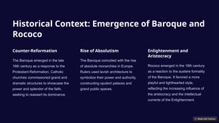 Baroque Architecture and Rococo Architecture | PPTX