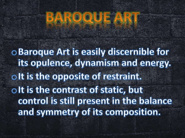 Baroque Period: Art, Painting, Sculpture and Music | PPT | Free Download