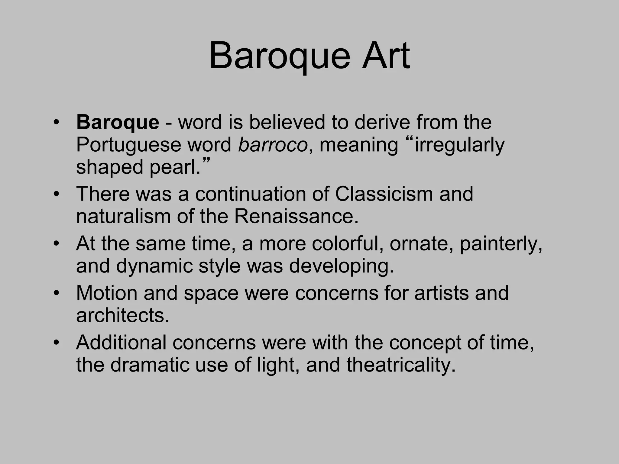Baroque art | PDF