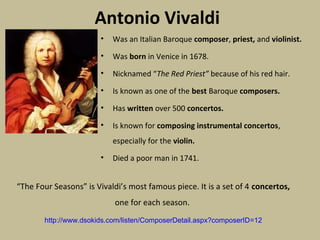 Baroque composers | PPT