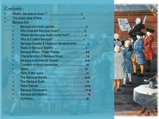 Baroque Era Period of Music | PPTX