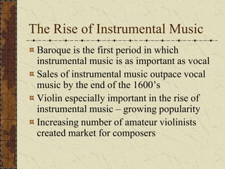 Baroque Instrumental Music | PPTX