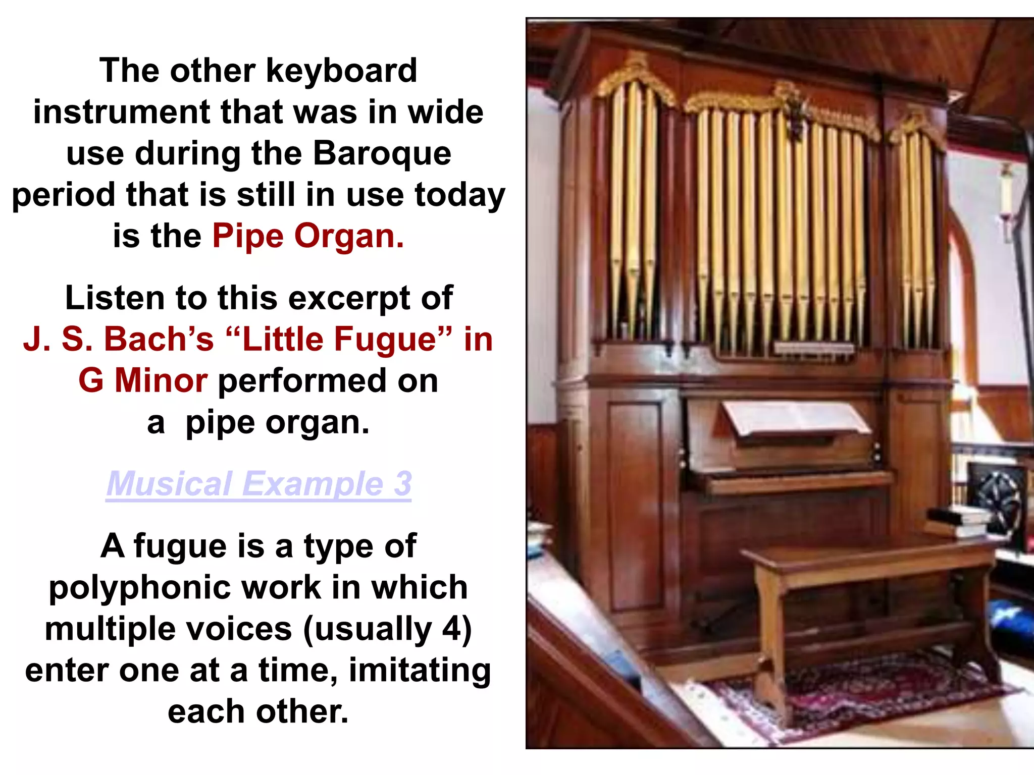 Baroque Keyboard Instruments | PPTX