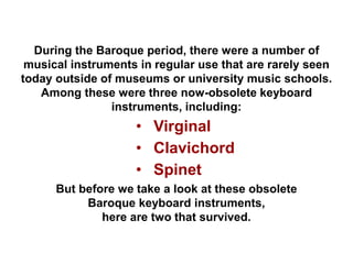Baroque Keyboard Instruments | PPTX