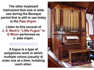 Baroque Keyboard Instruments | PPTX
