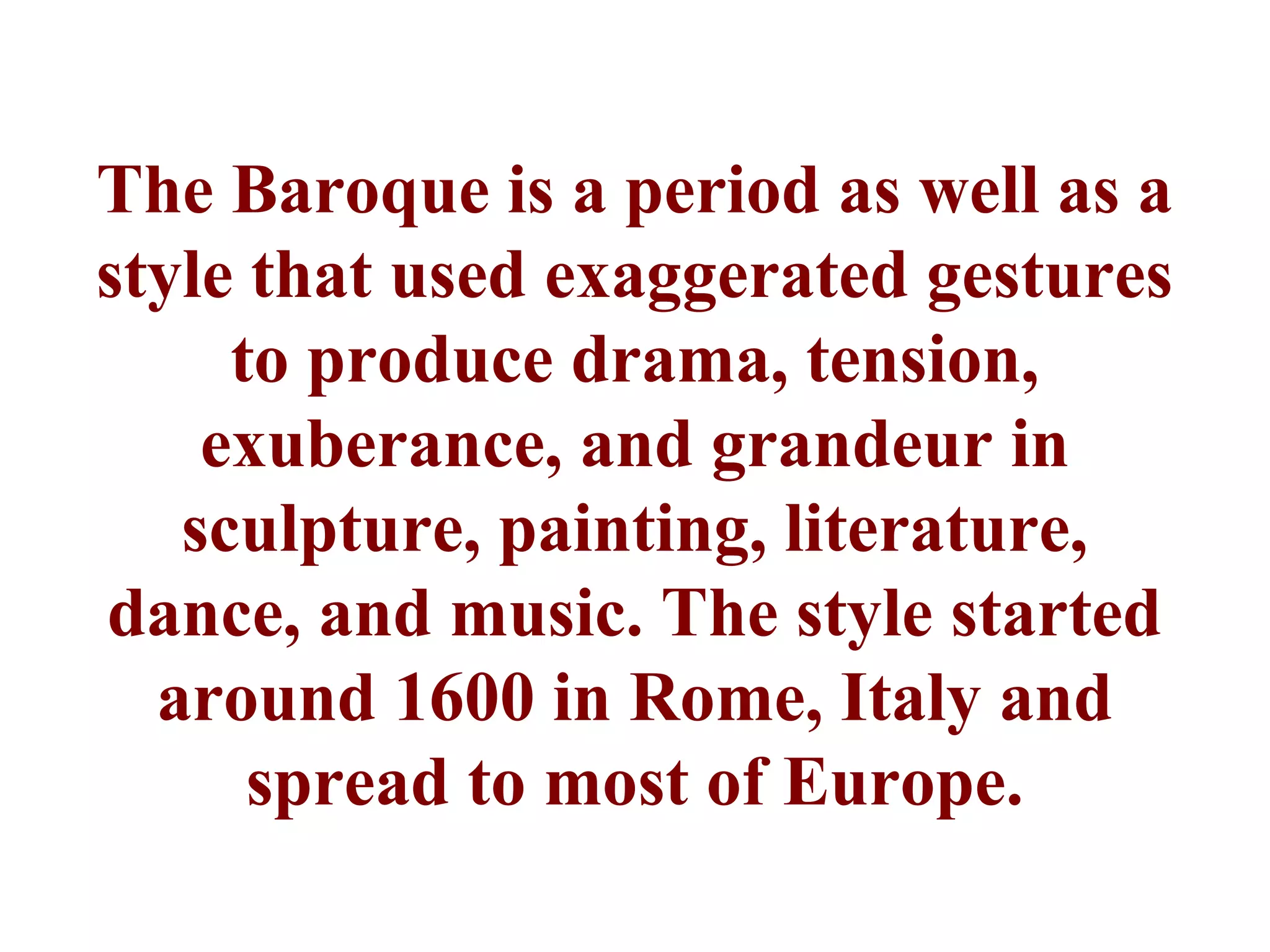 The Baroque Period | PPT