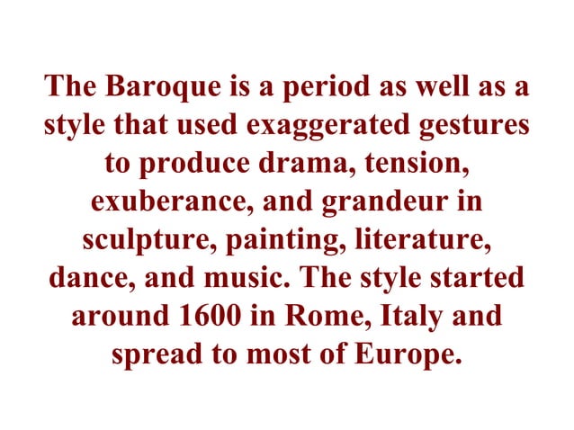 The Baroque Period | PPT | Classical Music | Music