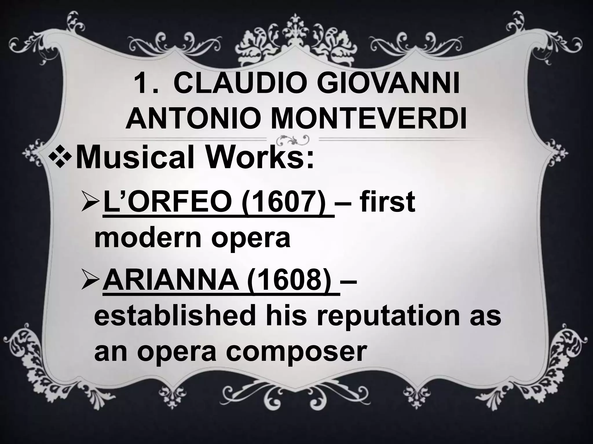 MUSIC OF THE BAROQUE PERIOD | PPTX