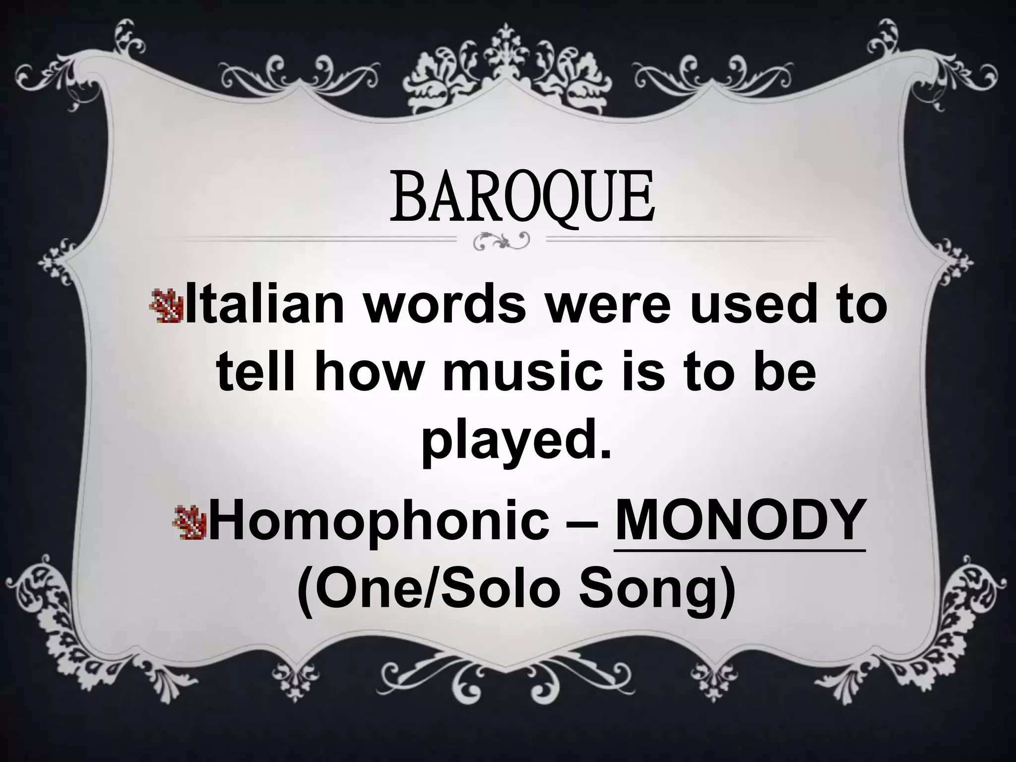 MUSIC OF THE BAROQUE PERIOD | PPTX