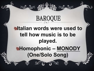 MUSIC OF THE BAROQUE PERIOD | PPTX