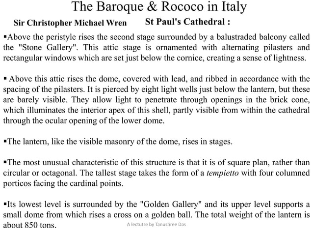 Introduction To Baroque And Rococo Architecture