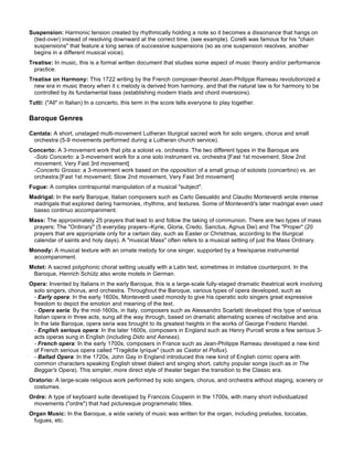 Baroque Terms PDF ; about terminology of baroque music | PDF