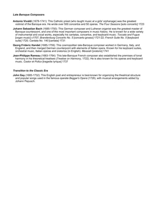 Baroque Terms PDF ; about terminology of baroque music | PDF