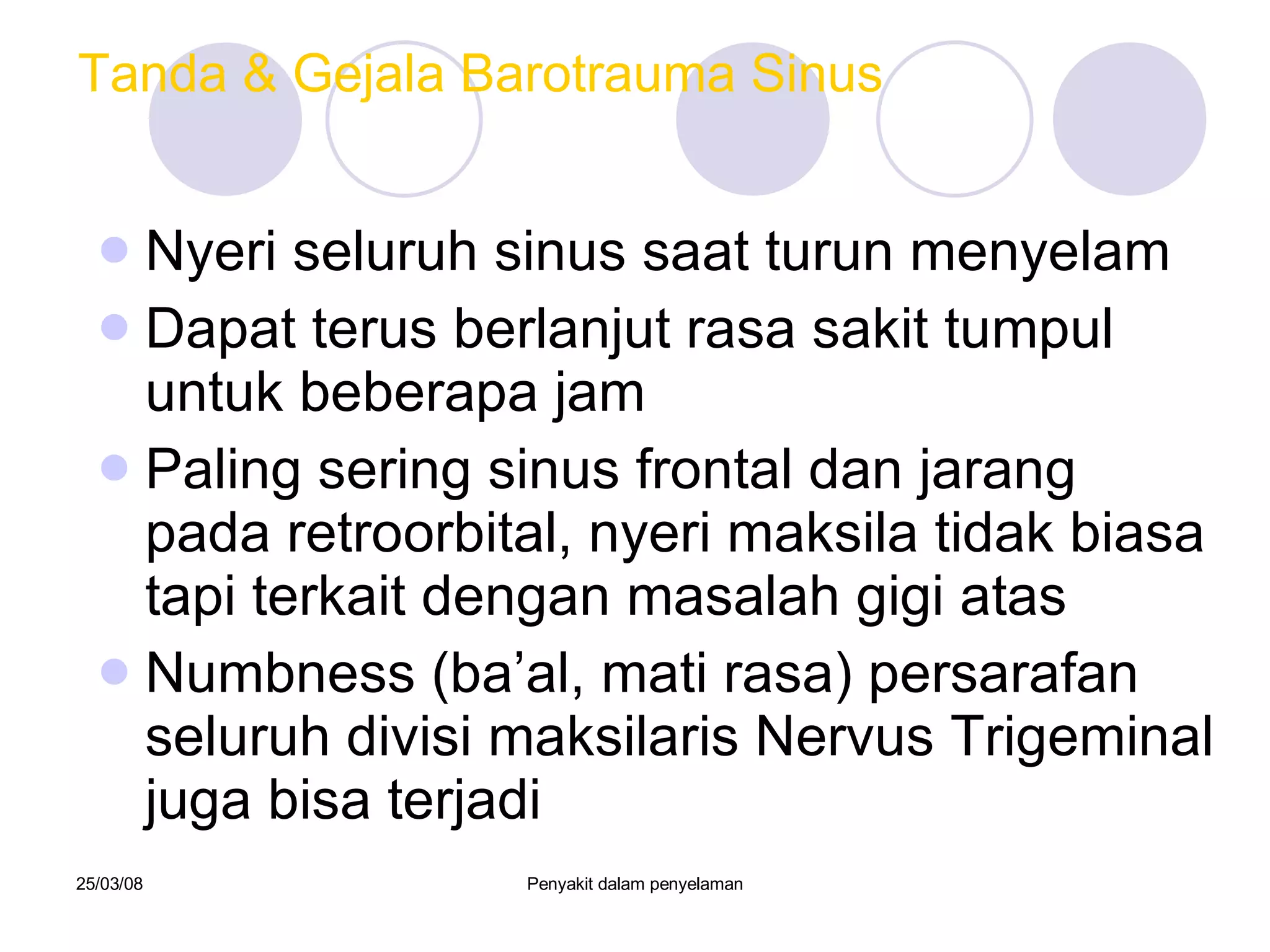 Barotrauma sinus | PPT