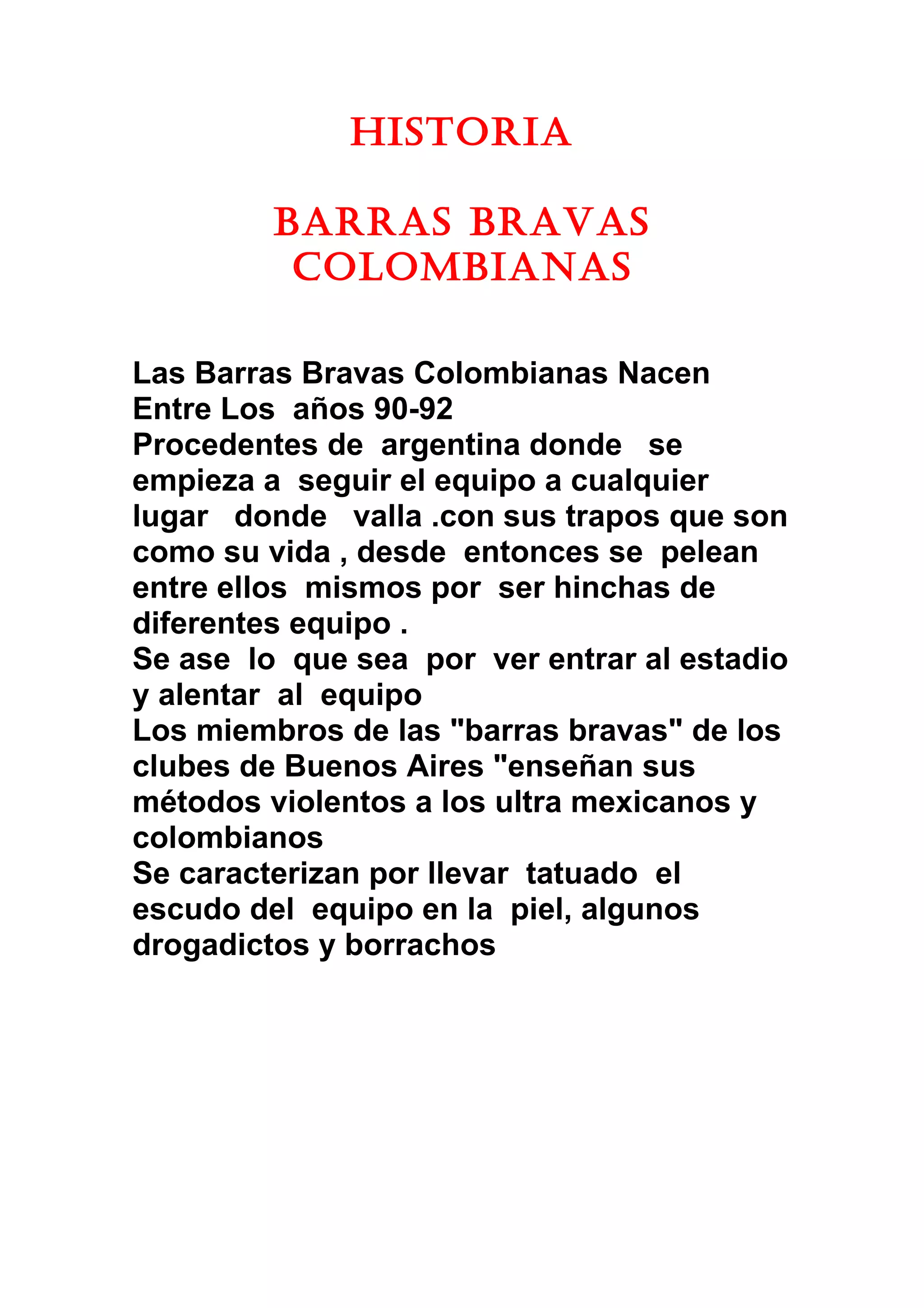 Barra brava | PDF