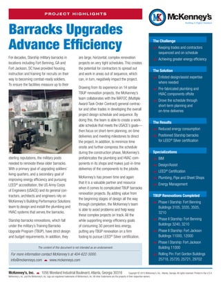 Barracks Upgrades Advance Efficiency | PDF
