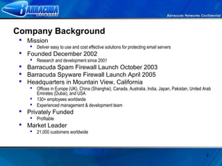 Barracuda company and product presentation | PPT