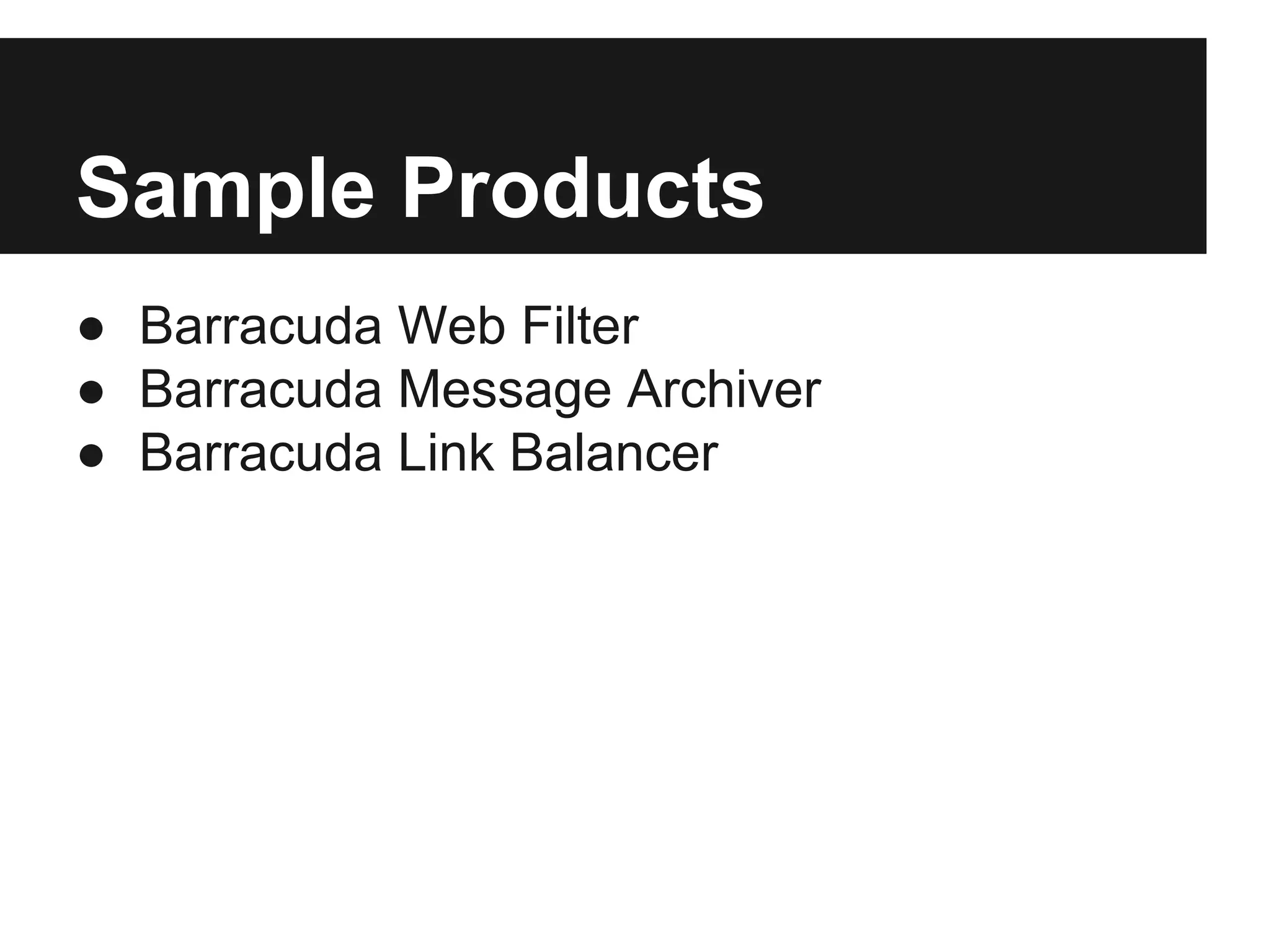 Barracuda Company Report | PDF