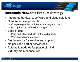 Barracuda Networks Overview | PPT