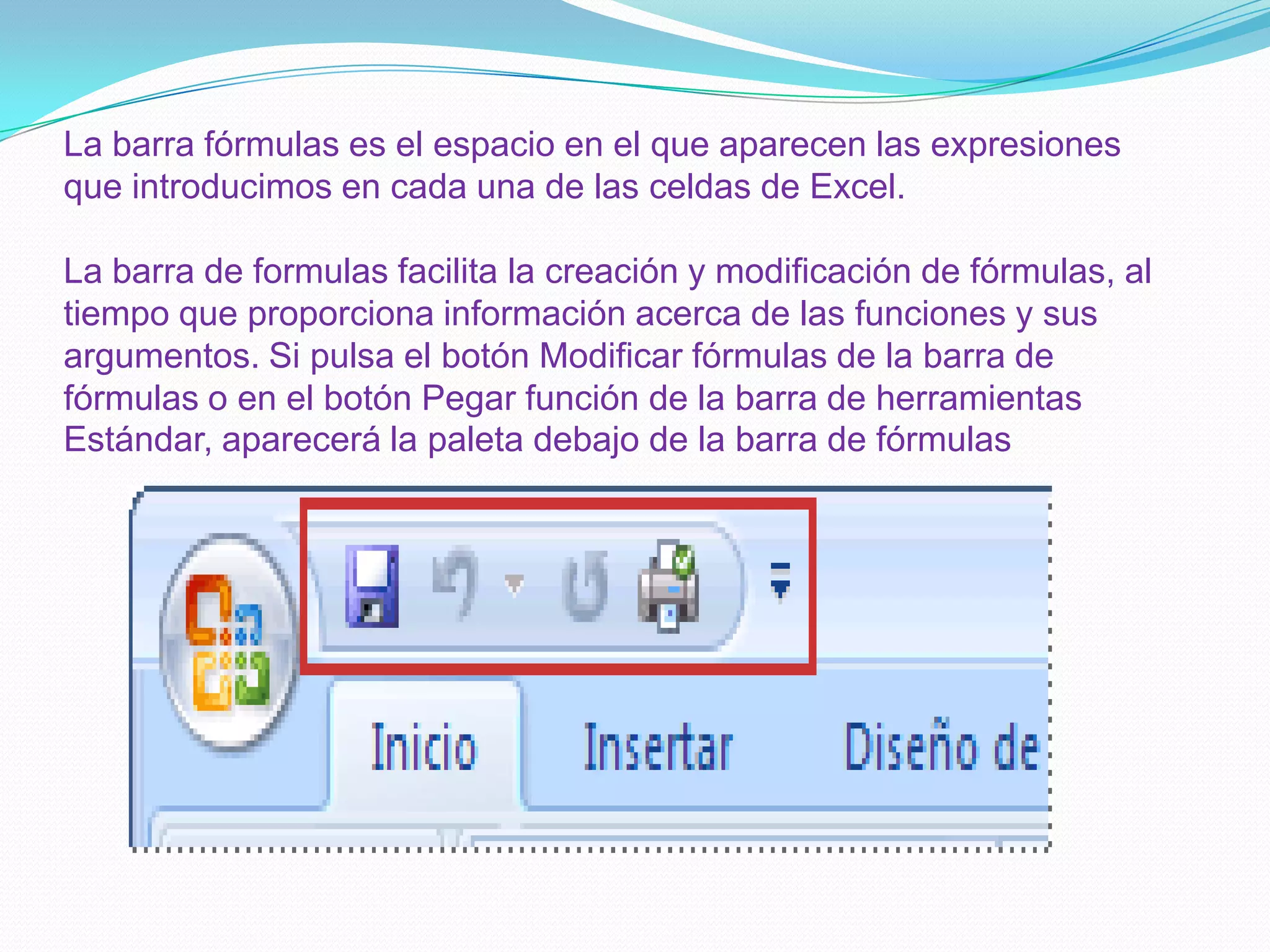 Barra de formulas y de acceso rapido | PPT