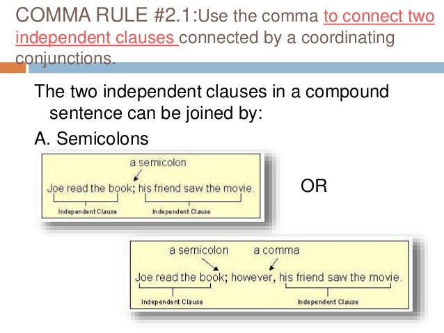 Punctuation : COMMA