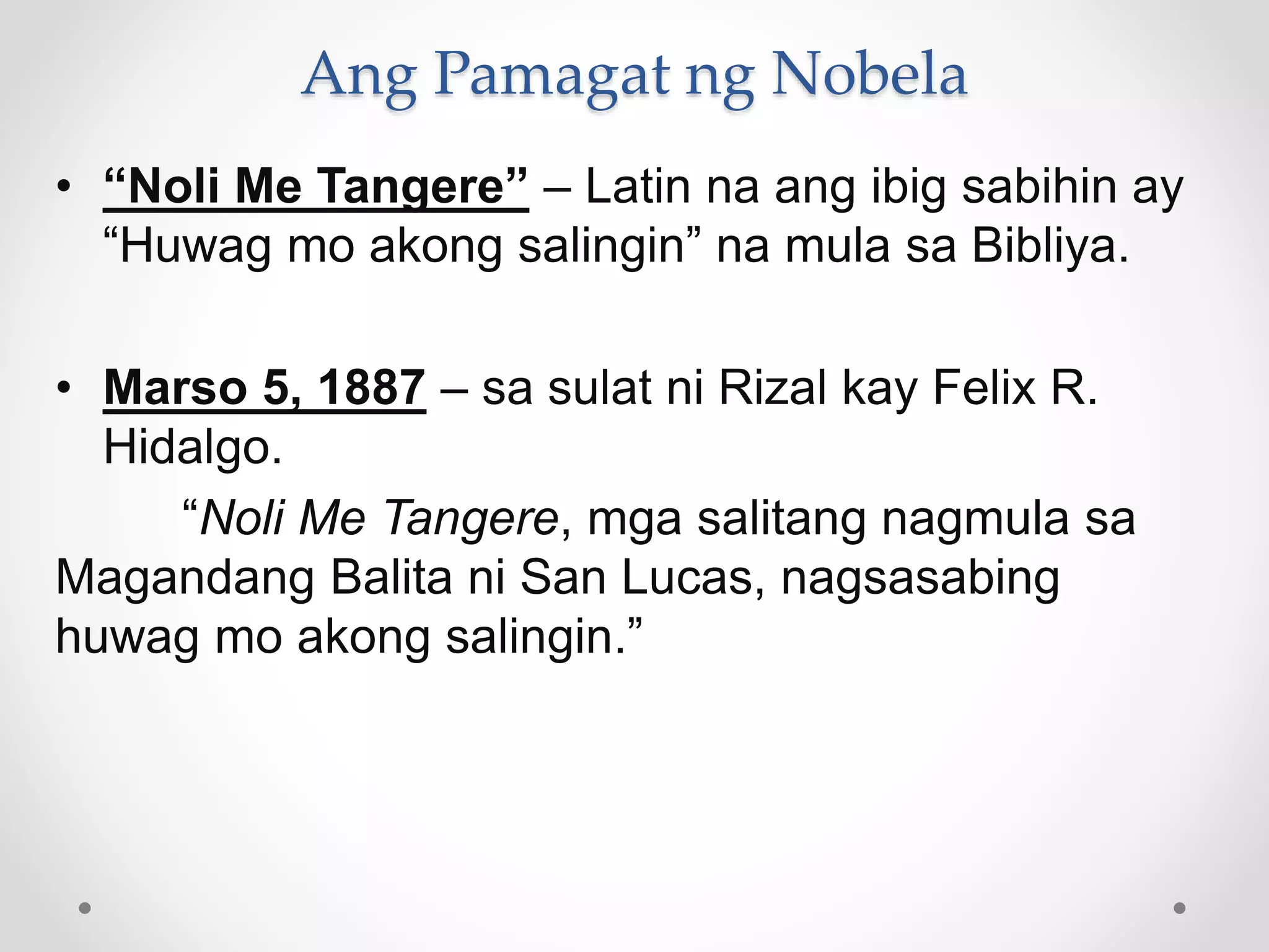 RIZAL - Noli Me Tangere | PPTX