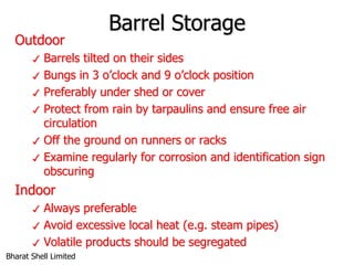 Barrel Storage_ Handling for safety & material handling | PPT