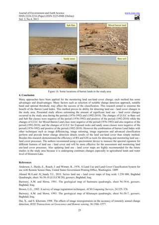 Barren land index to assessment land use land cover changes in himreen ...