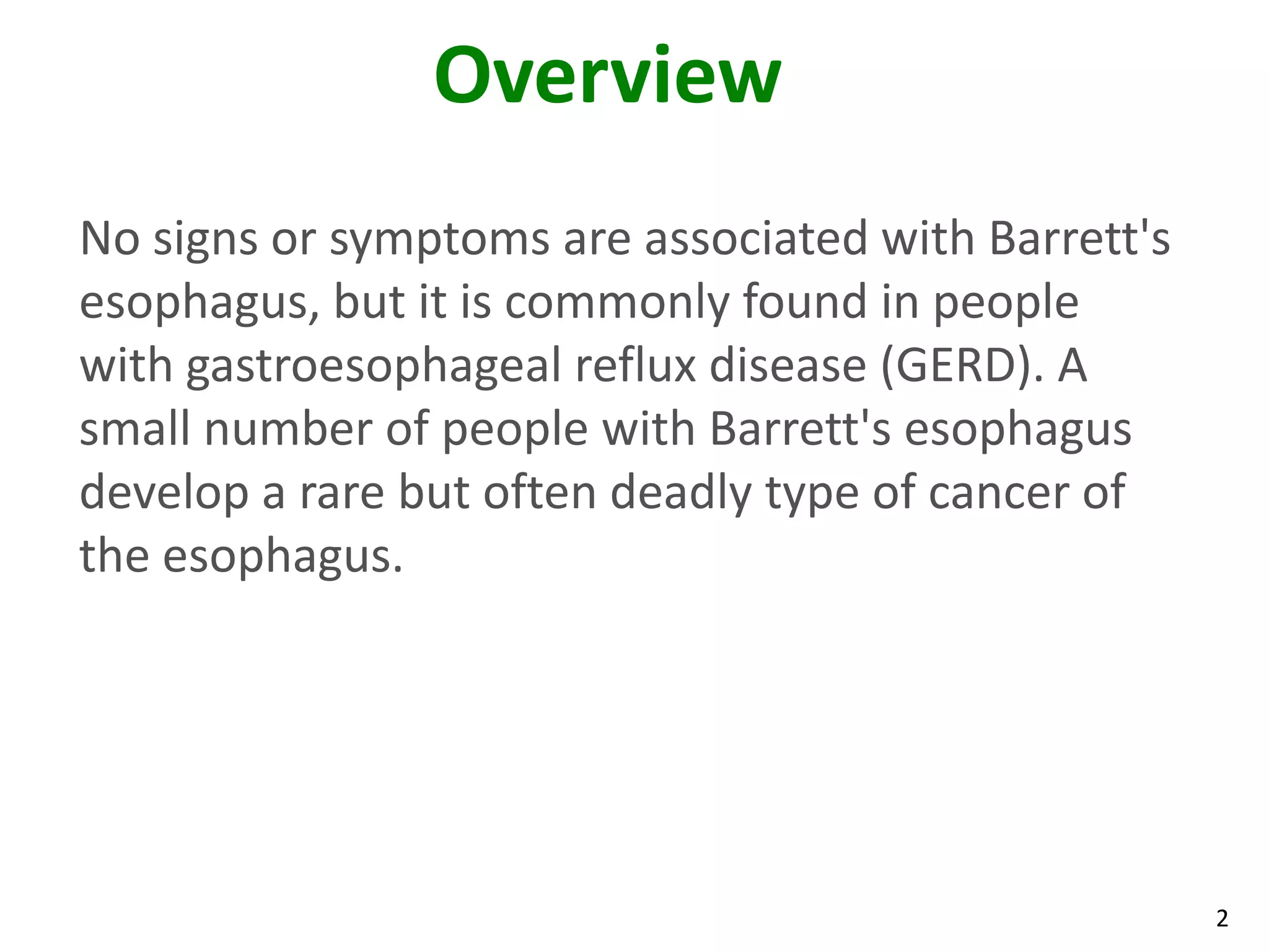 Barret's Esophagus | PPTX