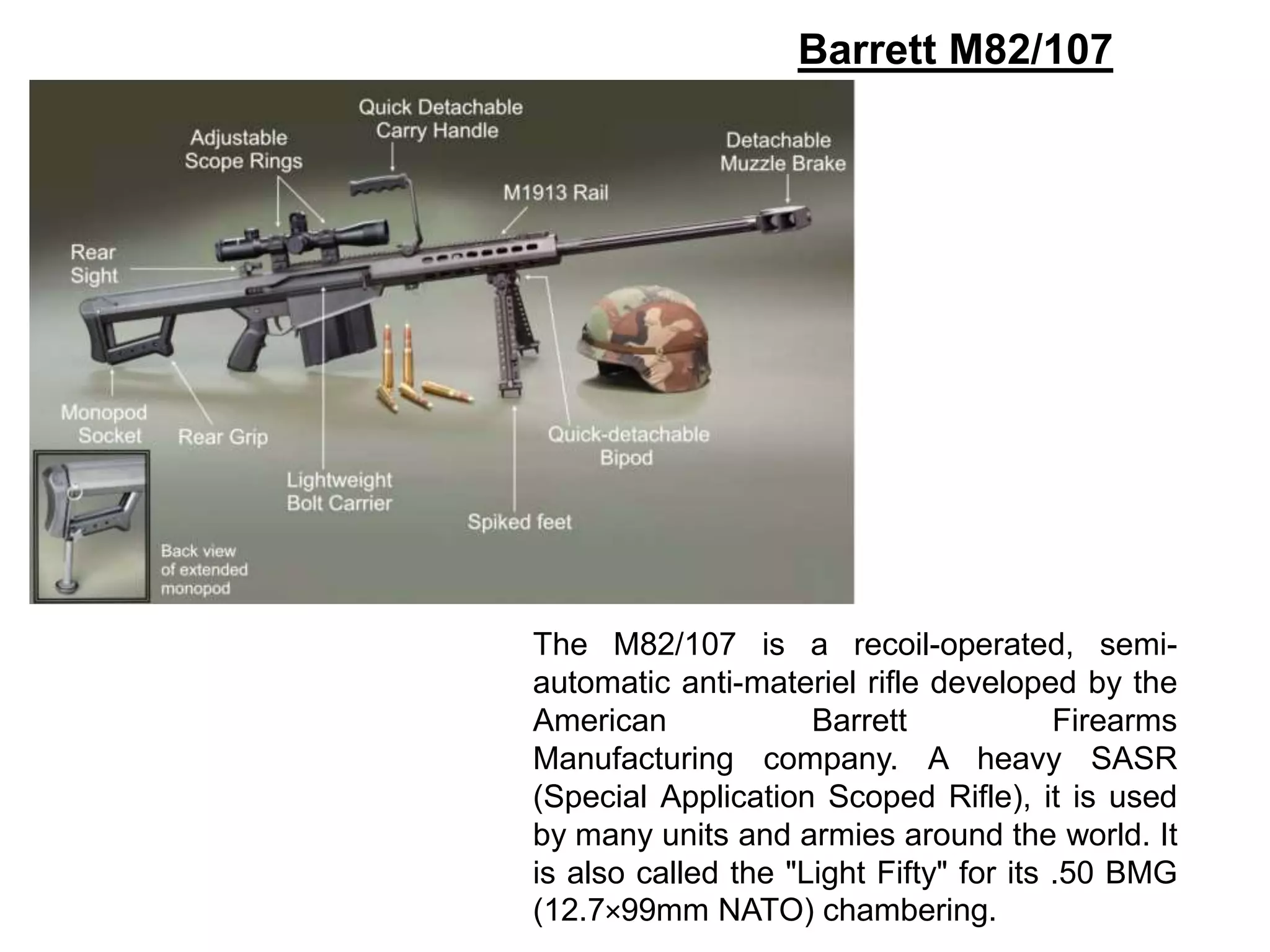 Barrett M107 .50 CAL SNIPER RIFLE | PPTX