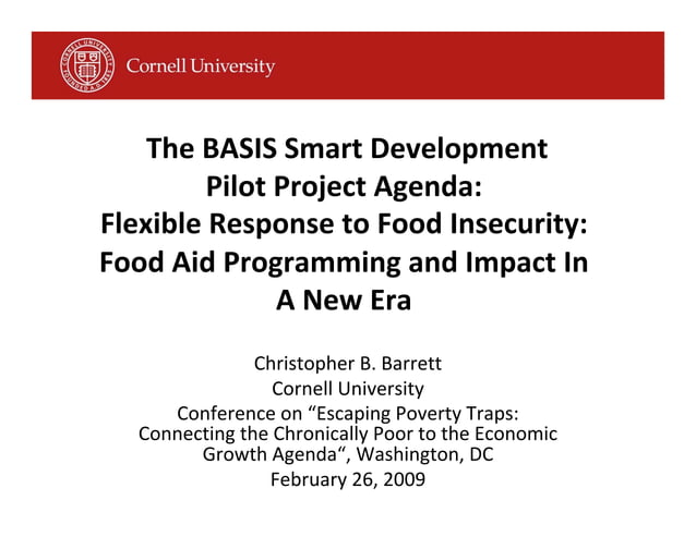 The BASIS Smart Development Pilot Project Agenda | PDF