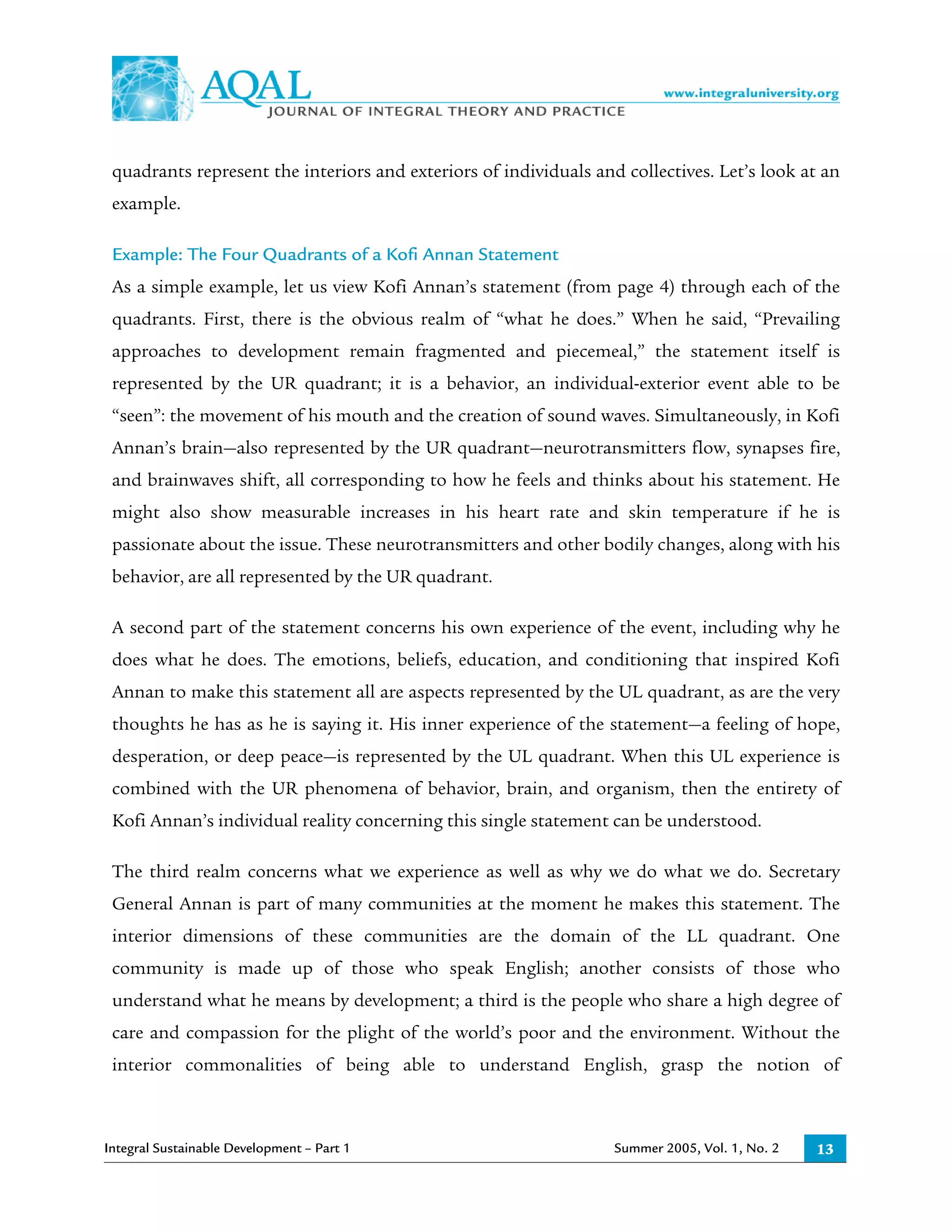Barrett brown pt 1 integral sustainable development | PDF