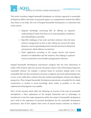 Barrett brown pt 1 integral sustainable development | PDF