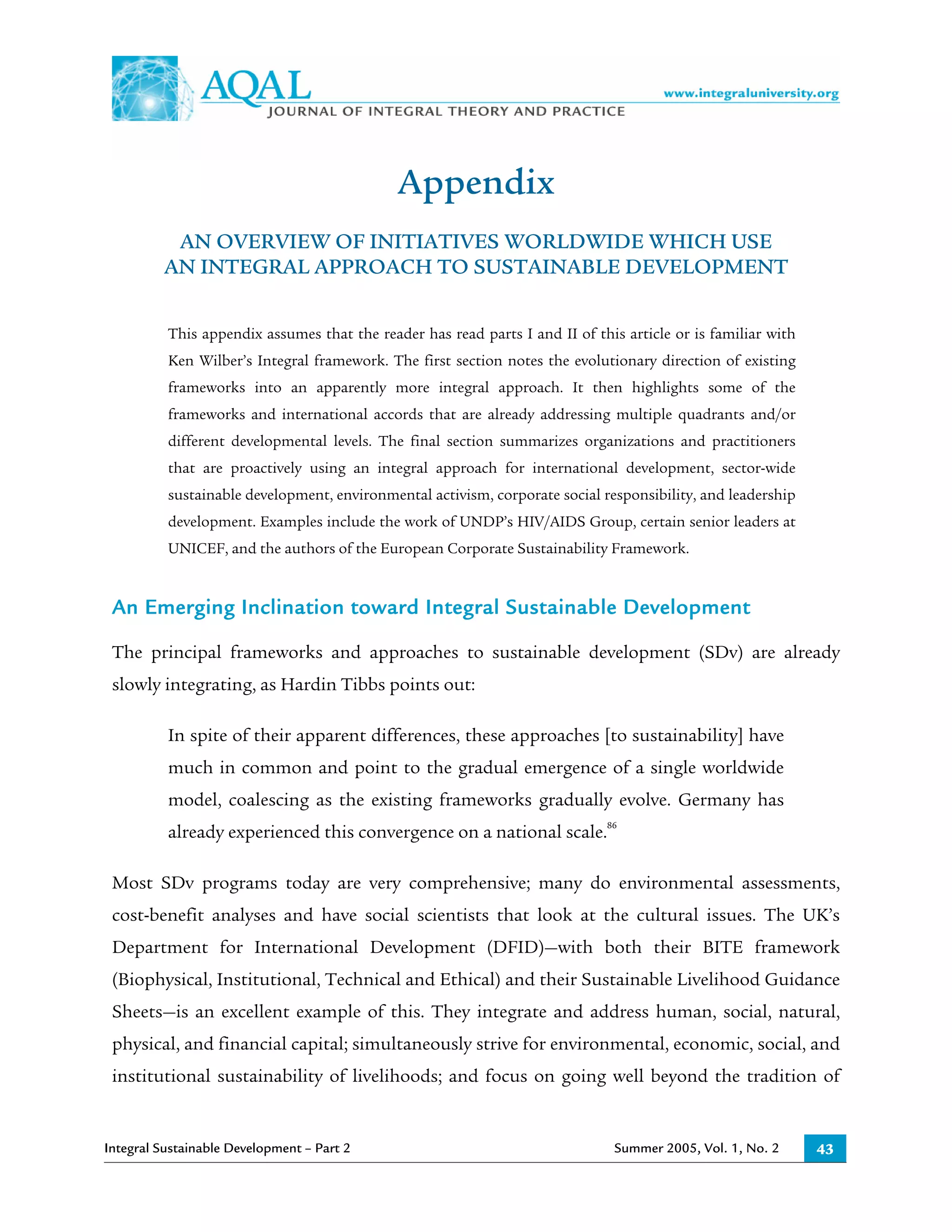 Barrett brown pt 2 integral sustainable development | PDF