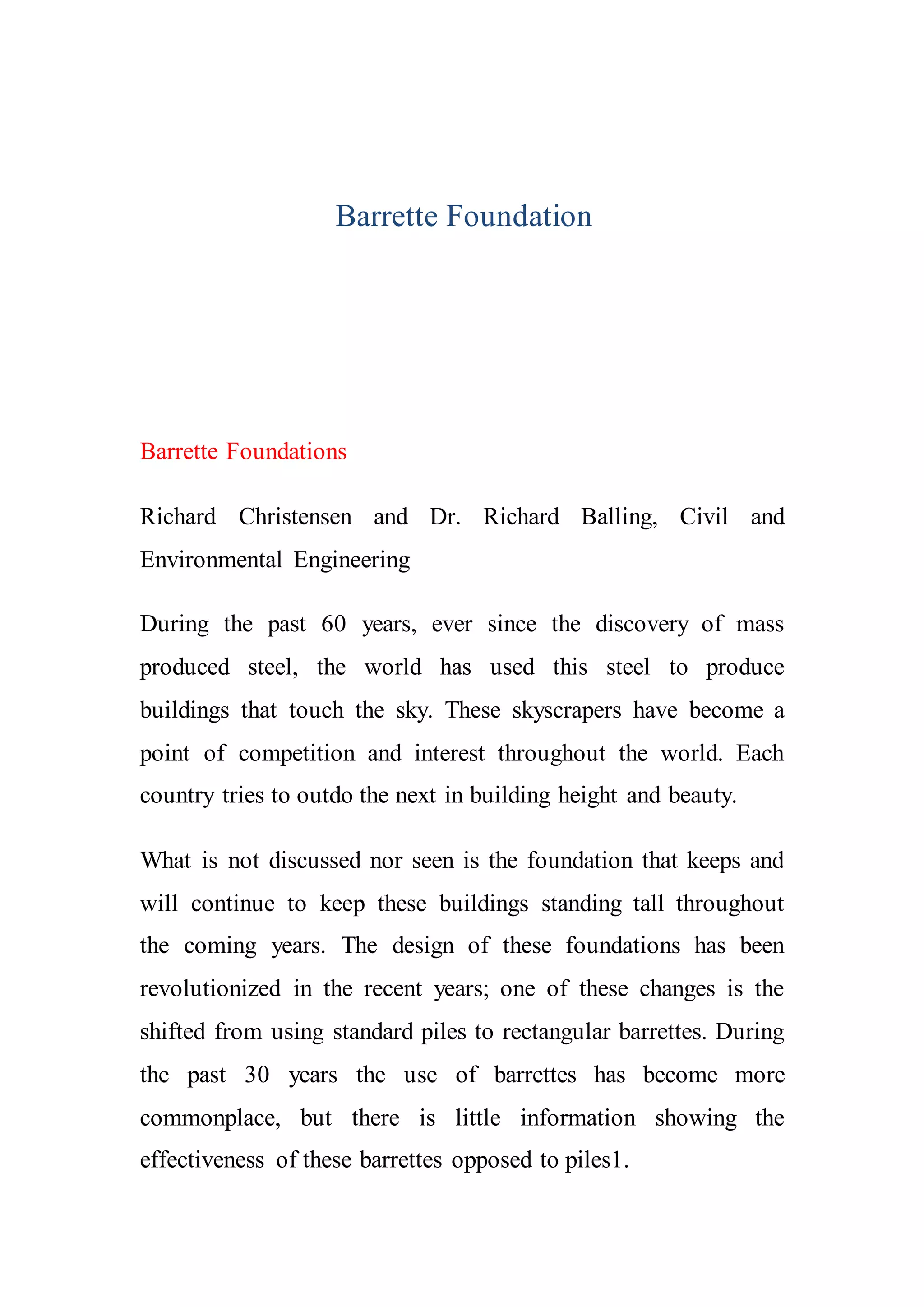 Barrette foundation | DOCX