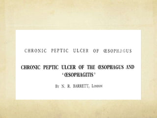 Barrett oesophagus journal club pathology | PPTX