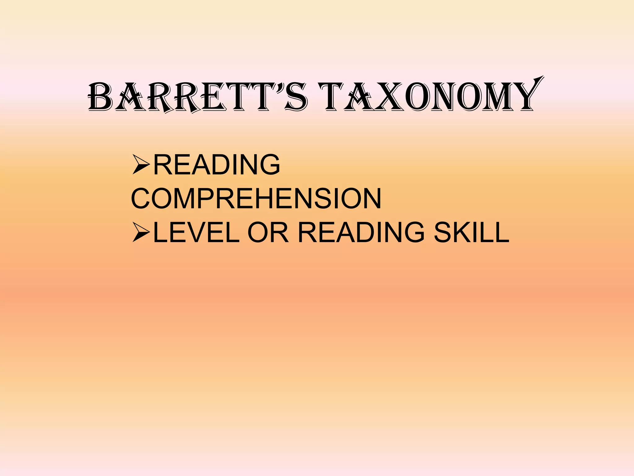 Barrett’s taxonomy | PPTX