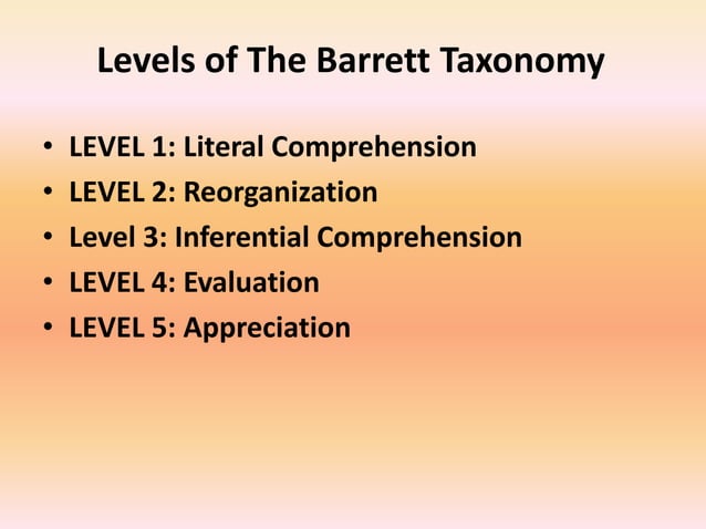 Barrett’s taxonomy | PPTX