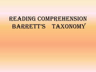Barrett’s taxonomy | PPTX