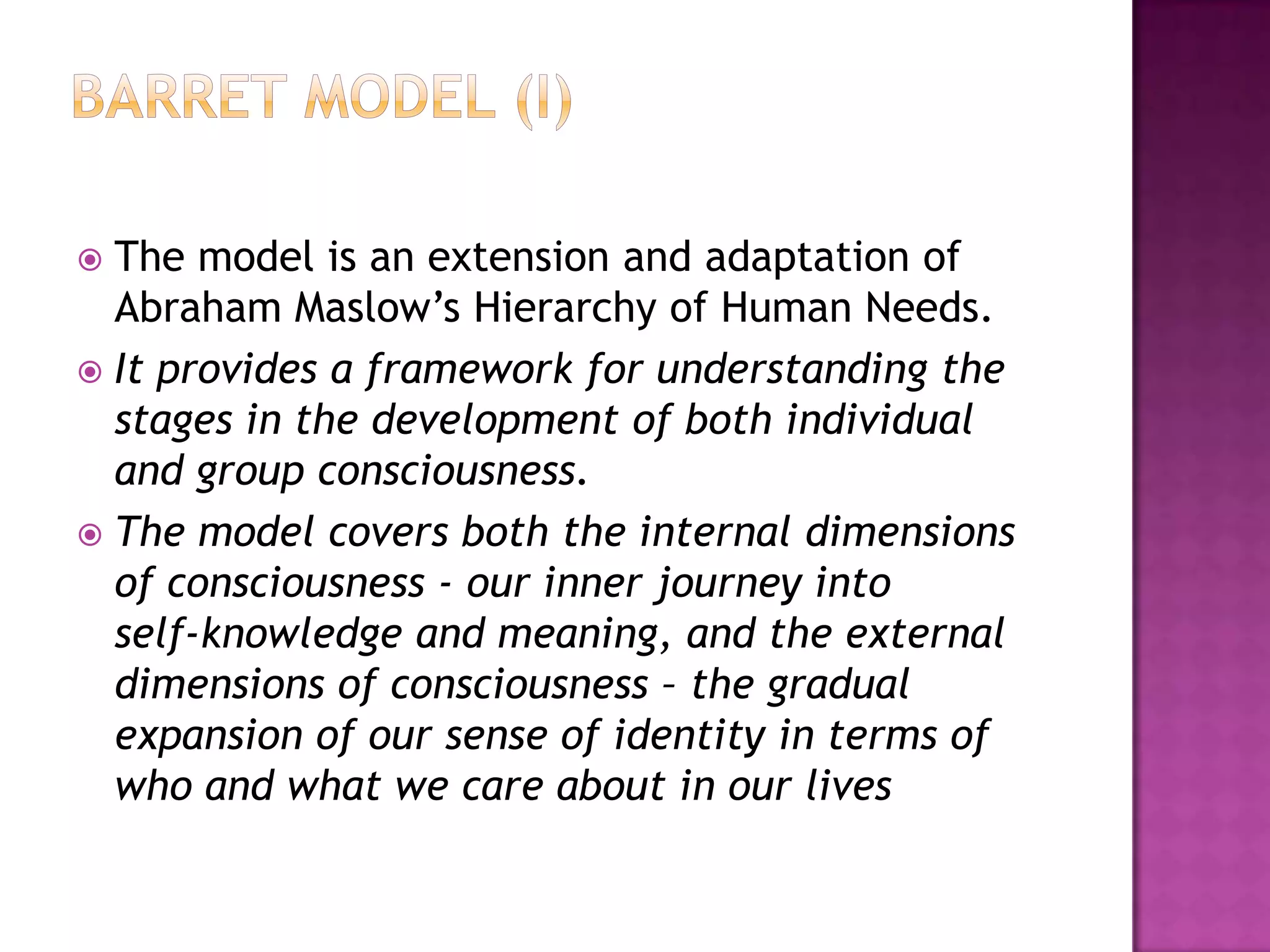 Barret Values Summary | PPTX